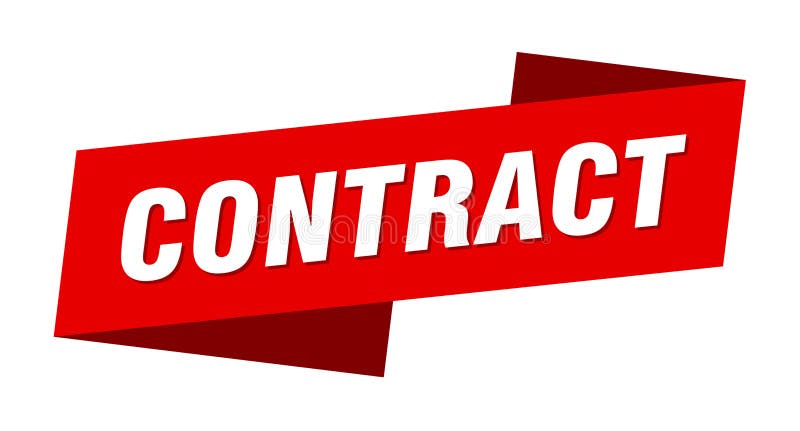 No Contract Banner Template. No Contract Ribbon Label Stock Vector ...