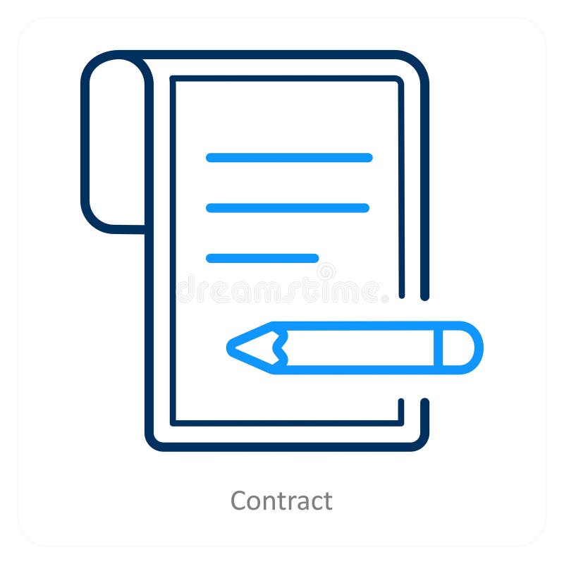 Contract stock illustration. Illustration of vector - 341722008