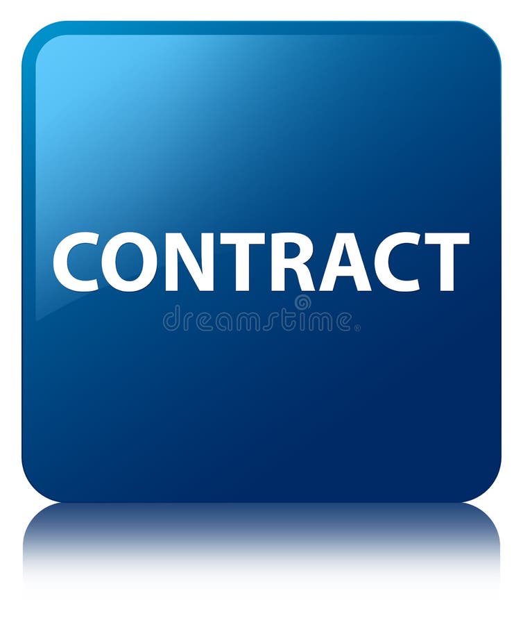 Contract Blue Square Button Stock Illustration - Illustration of deal ...