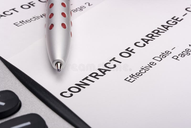 Contract of Carriage stock image. Image of office, risk - 17350861