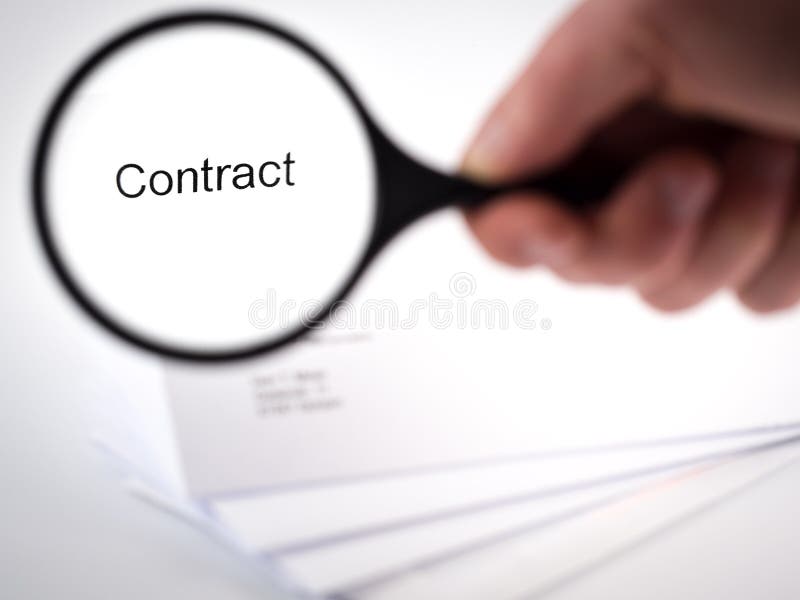 Contract header front page stock photo. Image of print - 3690176