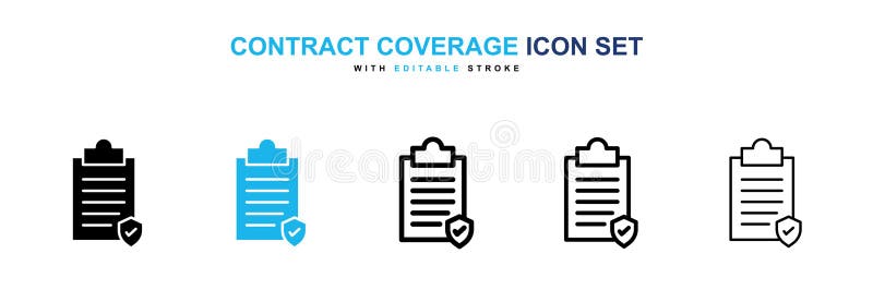 Contract Coverage Icon Vector Stock Vector - Illustration of policy ...