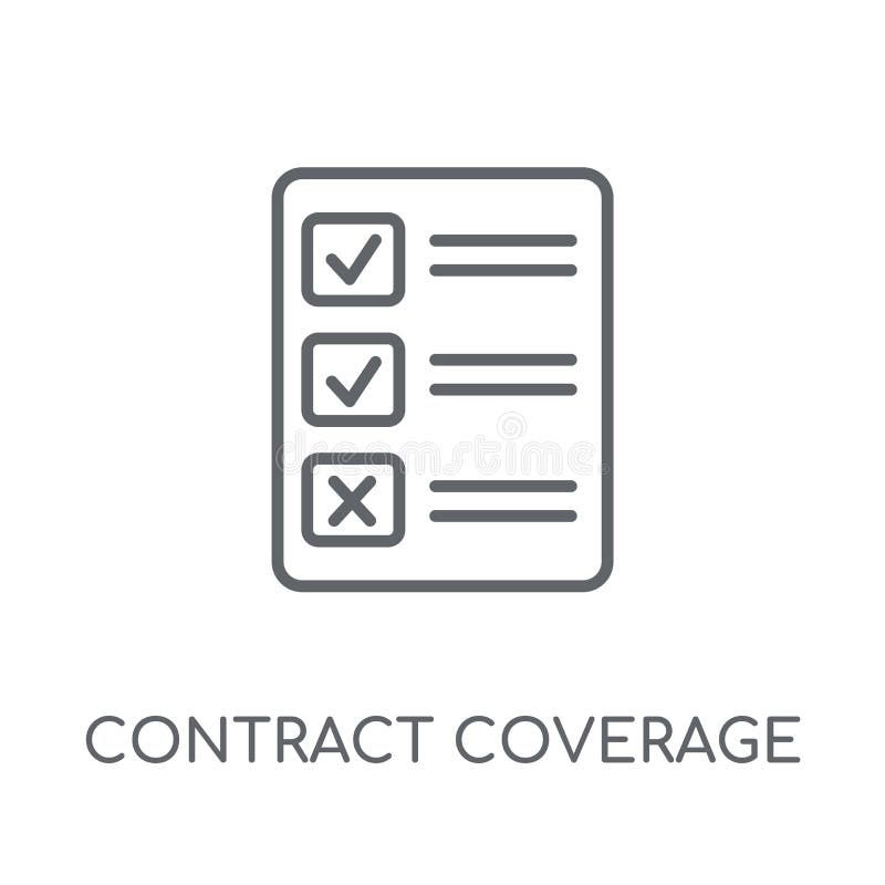 Contract Coverage Icon. Trendy Modern Flat Linear Vector Contract ...
