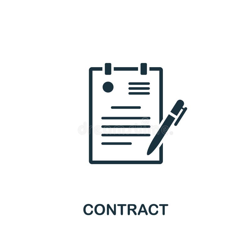 Contract Creative Icon. Simple Element Illustration. Contract Concept ...