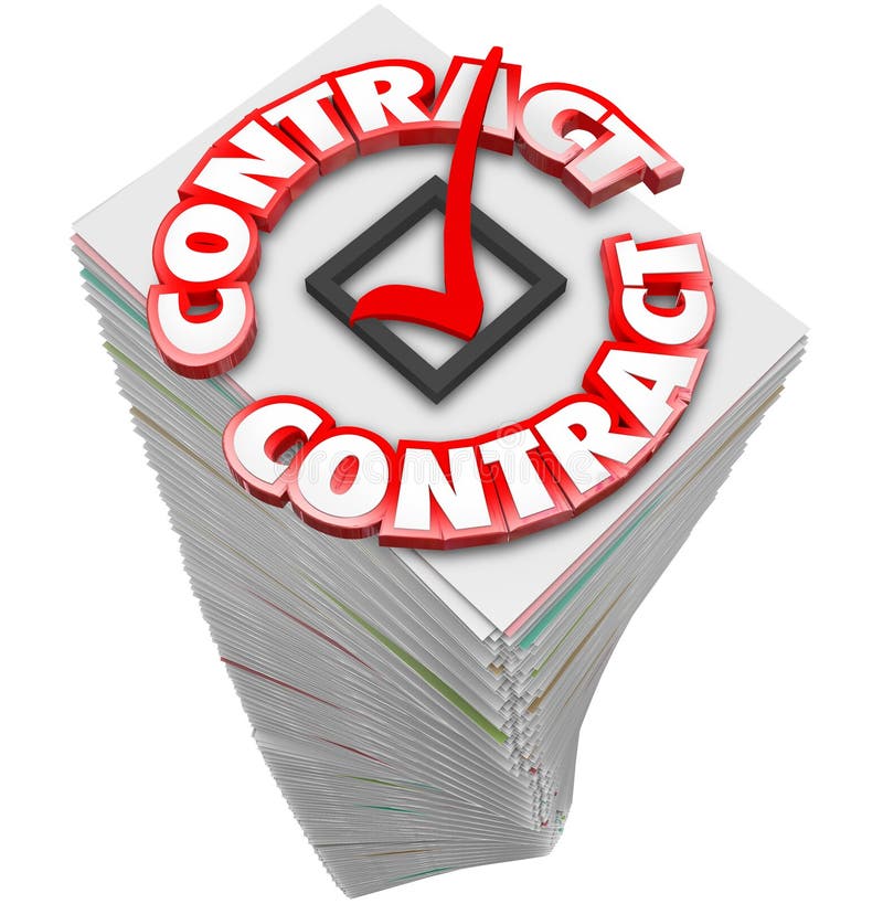 Contract Documents Pile Vector Illustration, Stack Of Agreements ...