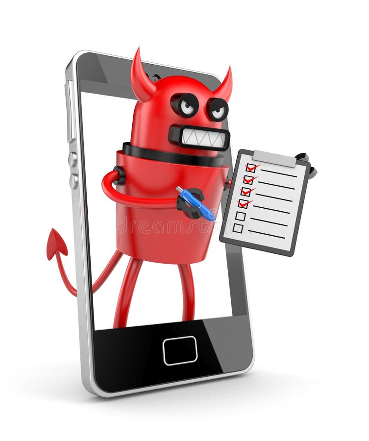 Contract with Devil(mobile Operator) Stock Illustration - Illustration ...