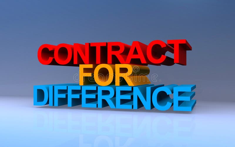 Contract for Difference on Blue Stock Illustration - Illustration of ...