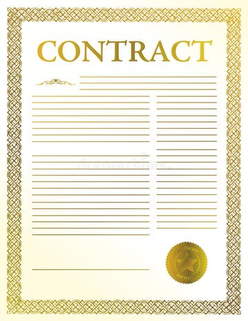 Contract document stock vector. Illustration of graphic - 17751817