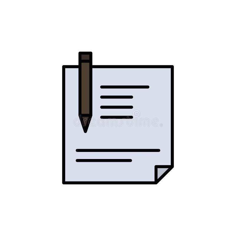 Contract, Document, File, Page, Paper, Sign, Signing Flat Color Icon ...