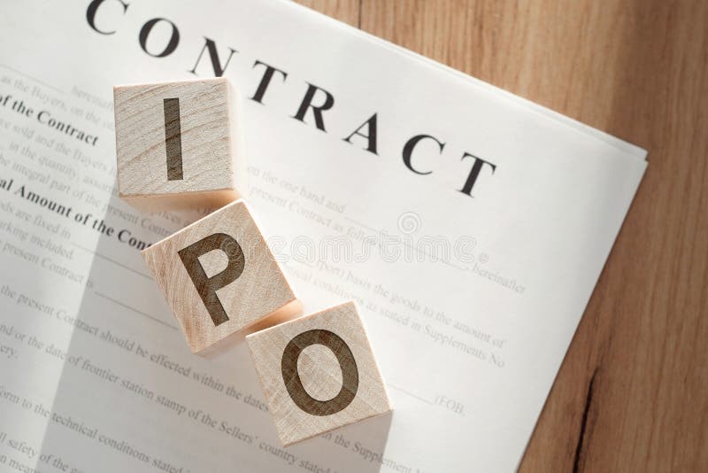 Contract Document Highlighting Initial Public Offering - IPO Process on ...