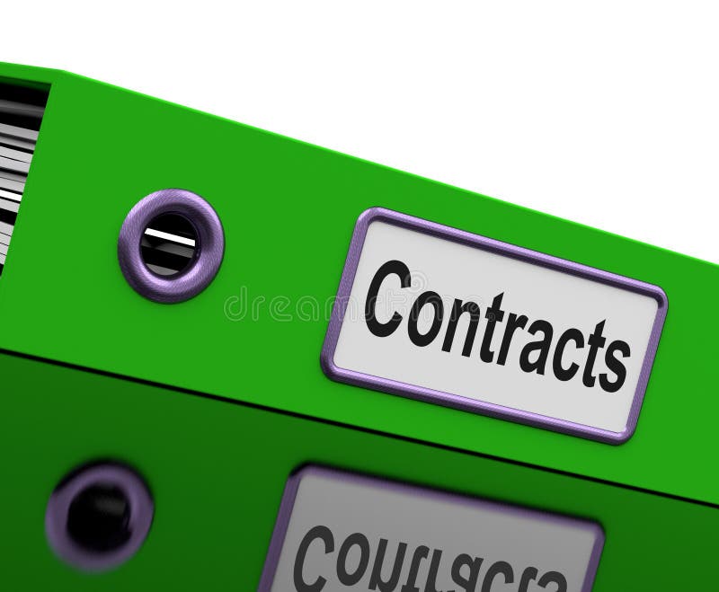 Contract File Shows Legal Business Agreements Stock Illustration ...