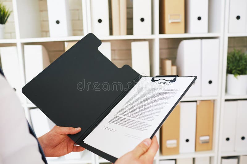 Contract in folder stock image. Image of human, document - 57481547