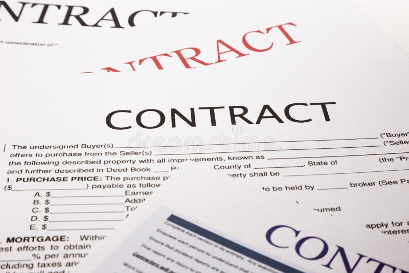 Definition of Contract stock image. Image of documents - 9567971