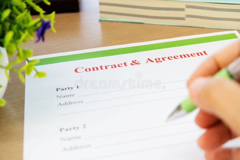 Contract form on table stock image. Image of office - 114894503