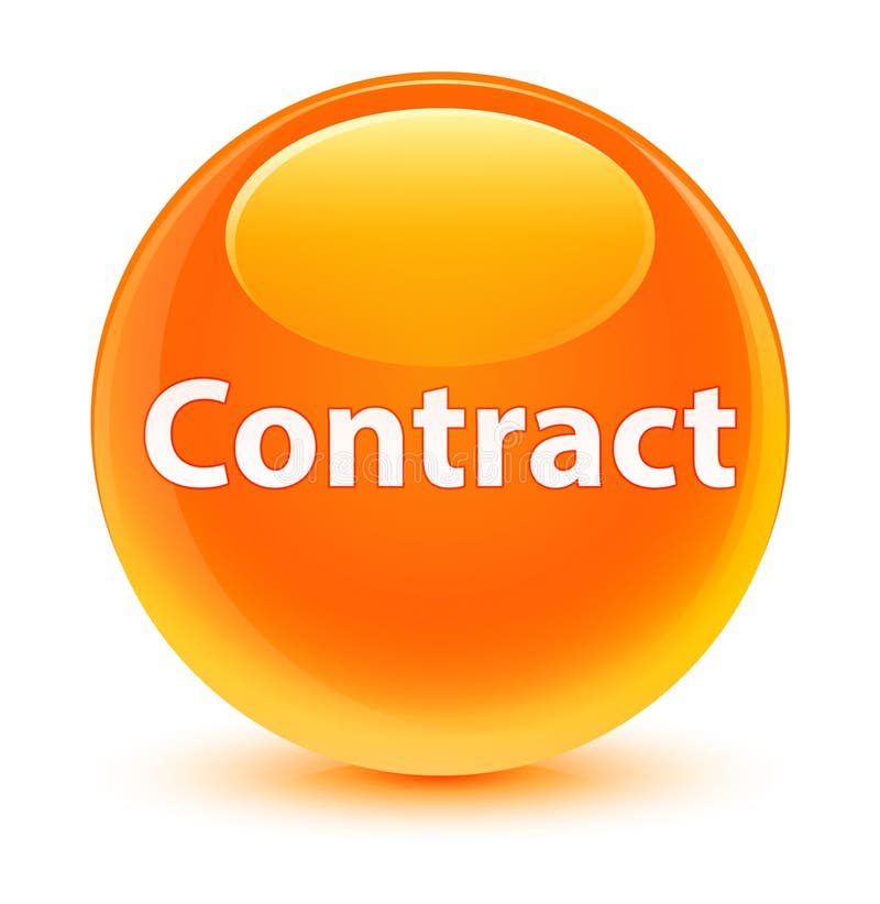 Contract Glassy Orange Round Button Stock Illustration - Illustration ...