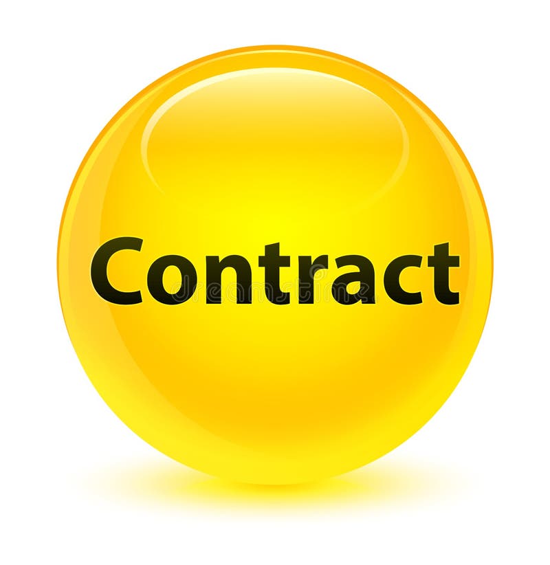 Contract Glassy Yellow Round Button Stock Illustration - Illustration ...