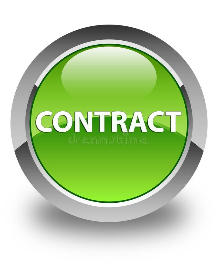 Contract Glossy Green Round Button Stock Illustration - Illustration of ...