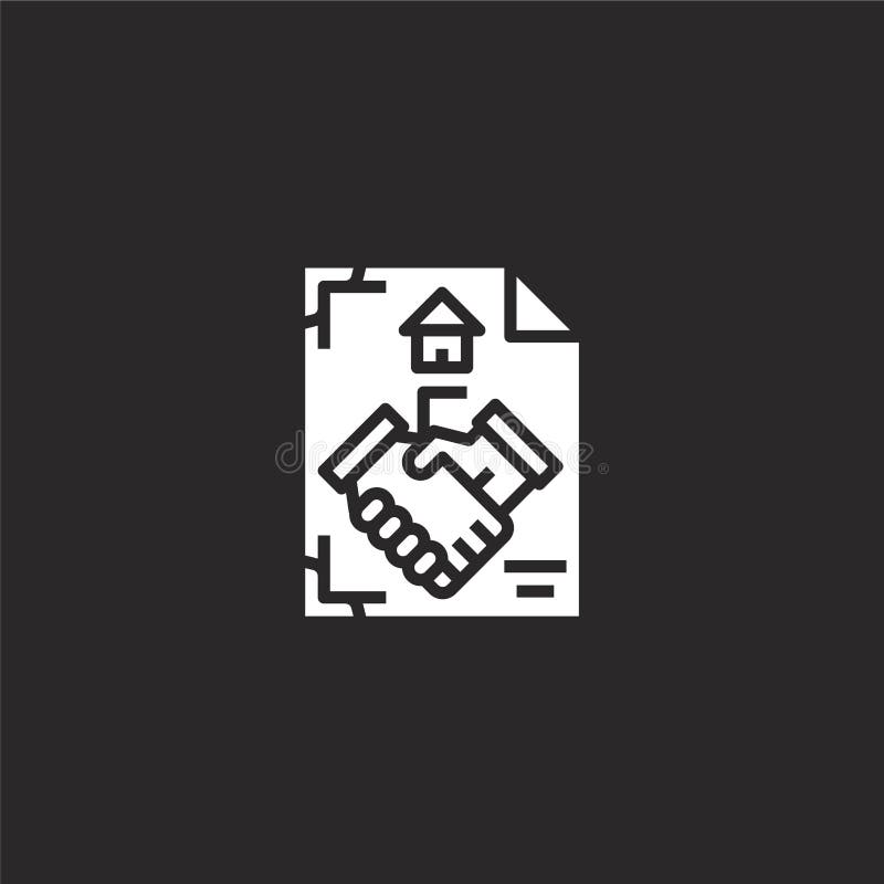 Contract Icon. Filled Contract Icon for Website Design and Mobile, App ...
