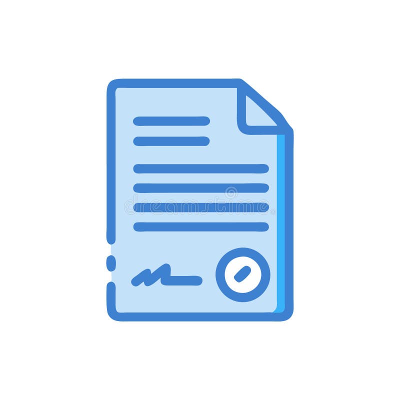 Contract Icon for Real Estate Transactions Stock Illustration ...