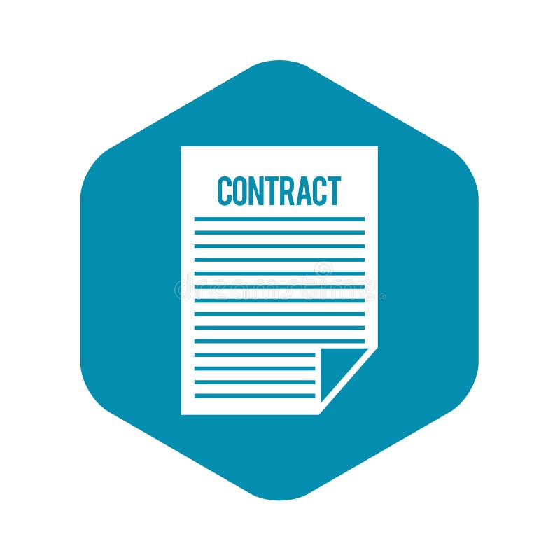 Contract Icon, Simple Style Stock Vector - Illustration of legal ...