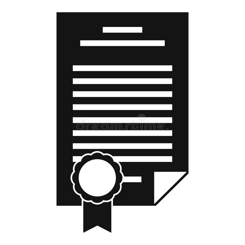 Contract Icon, Simple Style Stock Vector - Illustration of insure ...