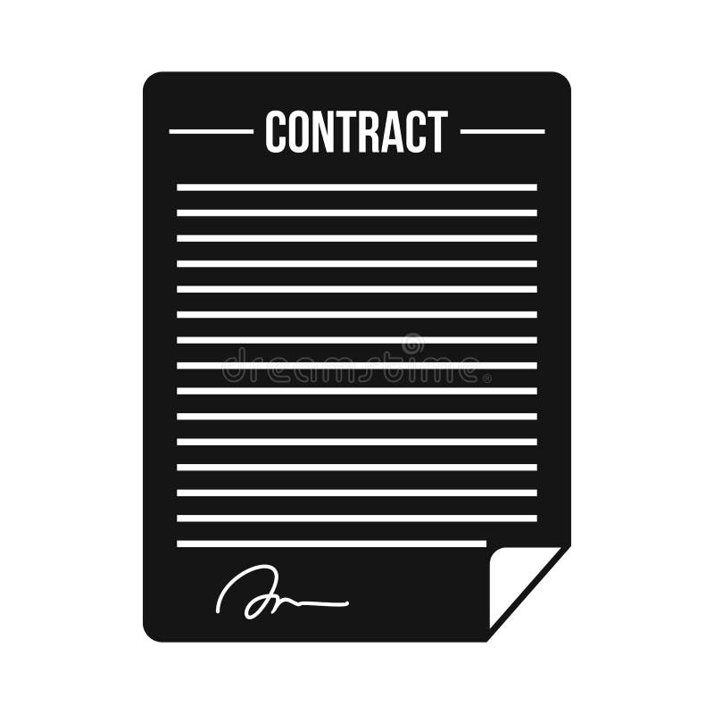Contract Icon, Icon Cartoon Stock Vector - Illustration of document ...
