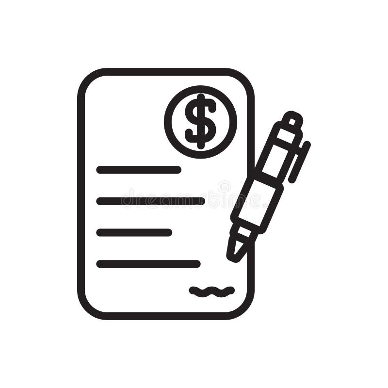 Contract Icon Vector Isolated on White Background, Logo Concept Stock ...