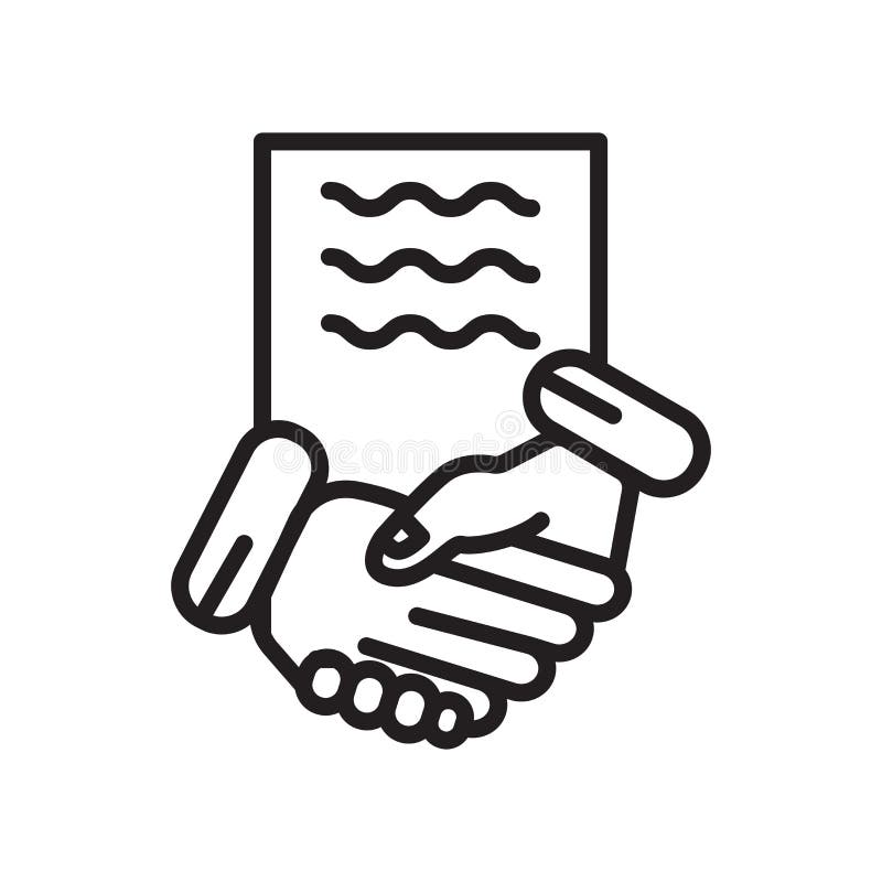 Contract Icon Vector Isolated on White Background, Logo Concept Stock ...