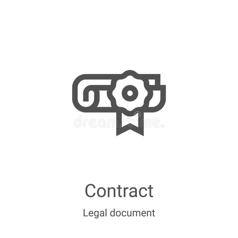 Contract Icon Vector From Building Collection Thin Line Contract