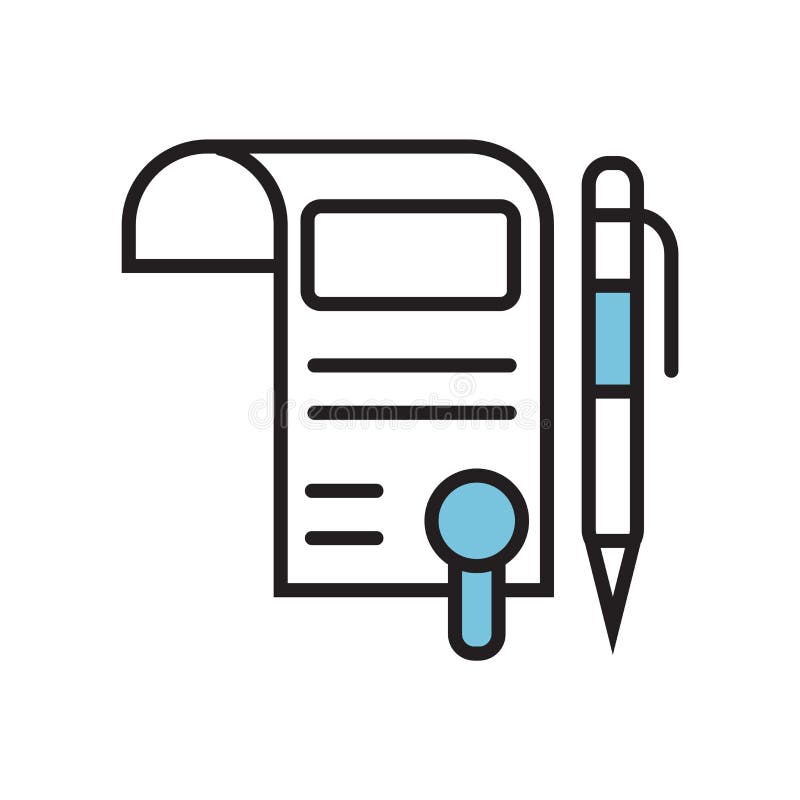 Contract Icon Vector Sign and Symbol Isolated on White Background ...