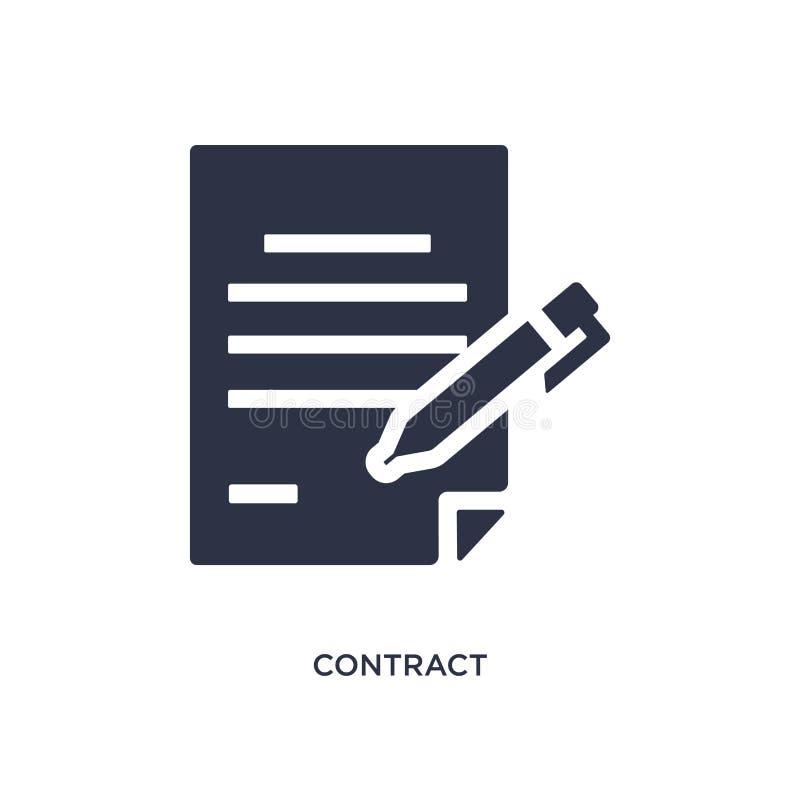 Contract Icon, Filled Smart Contract Sign for Website Design and Mobile ...