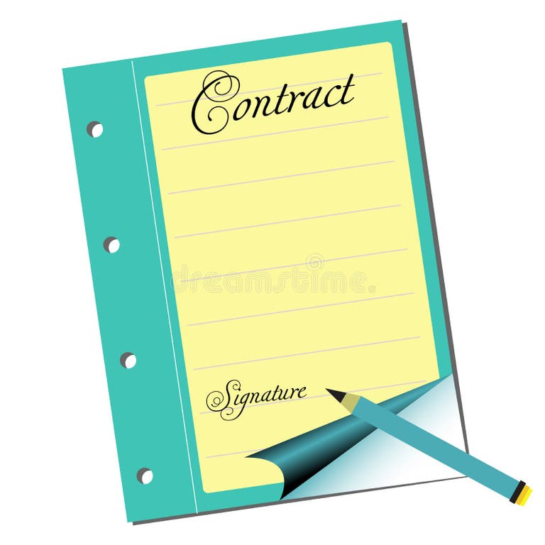 Contract stock vector. Illustration of financial, printout - 49305429