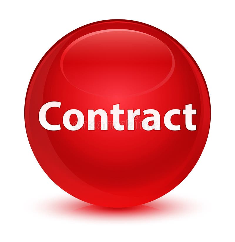 Contract Glassy Green Round Button Stock Illustration - Illustration of ...