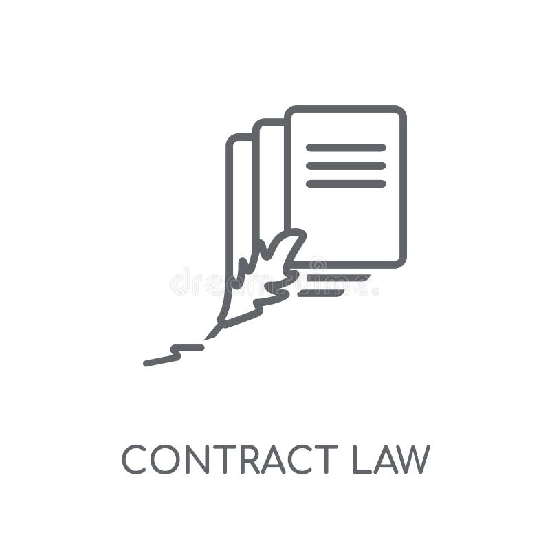 Contract Law Linear Icon. Modern Outline Contract Law Logo Conce Stock ...