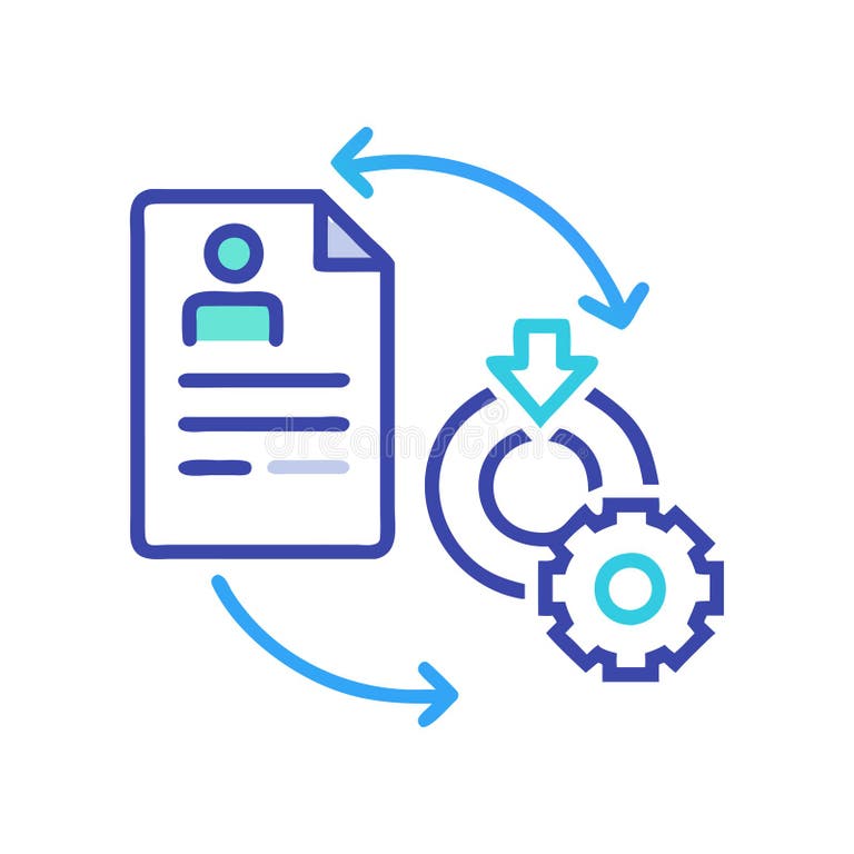 Contract Lifecycle Management Visual Icon Stock Vector - Illustration ...