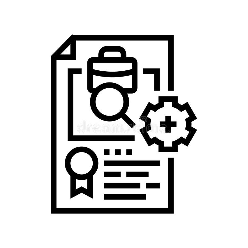 Contract Management Business Process Line Icon Vector Illustration ... Contract Management Business Process Line Icon Vector Illustration ...