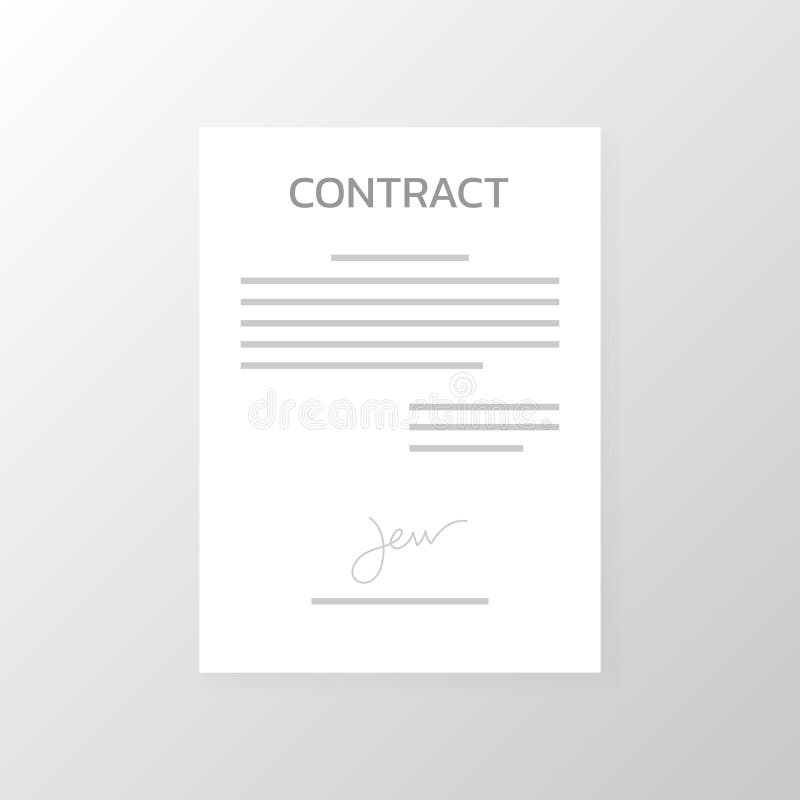 Contract Paper Form, Vector. Stock Vector - Illustration of office ...