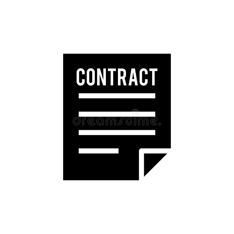 Contract Paper Icon Flat Vector Template Design Trendy Stock Vector ...