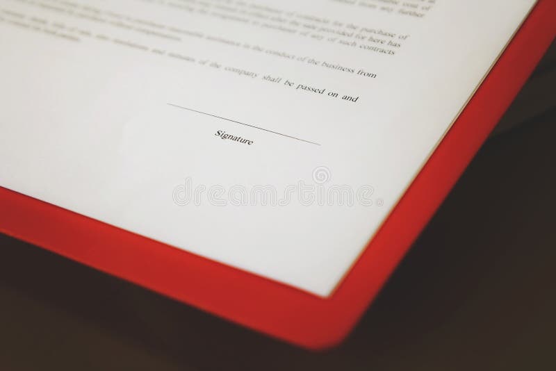 Contract Paper Preparation for Signing Stock Image - Image of endorse ...
