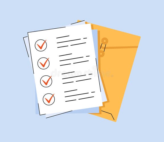 Contract Papers. Business Stationary Documentation. Document. Folder ...