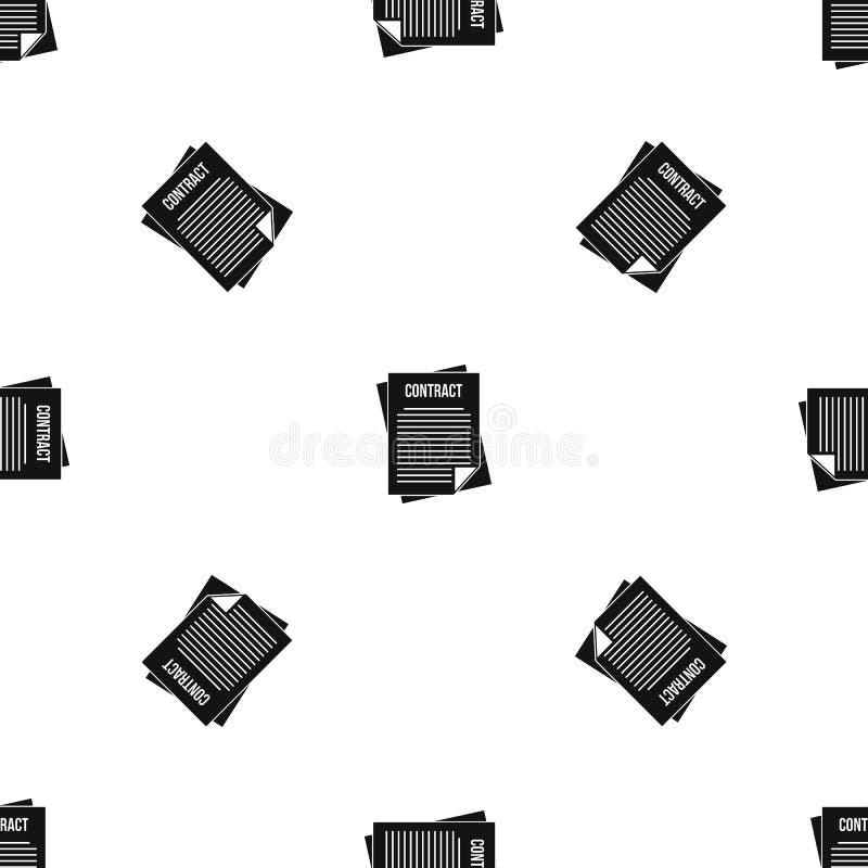 Contract Pattern Seamless Black Stock Vector - Illustration of golden ...