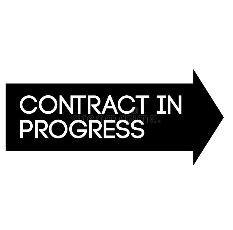 Contract in Progress Rubber Stamp Stock Vector - Illustration of ...