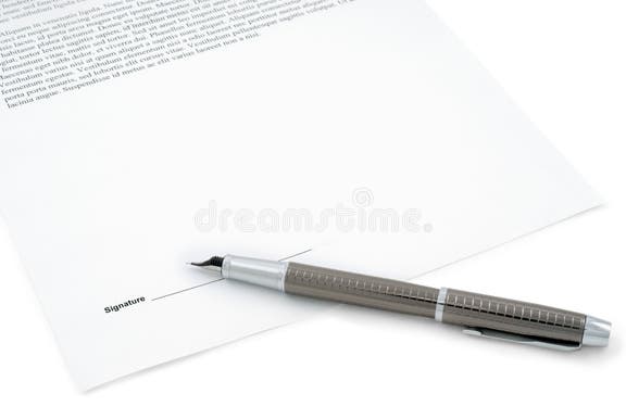 Contract Ready for Signature Stock Photo - Image of horizontal ...