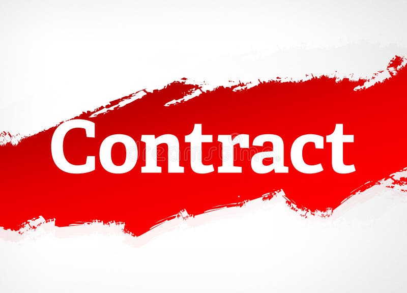 Contract Red Brush Abstract Background Illustration Stock Illustration ...