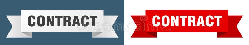 Contract Ribbon. Contract Isolated Paper Sign. Banner Stock Vector ...