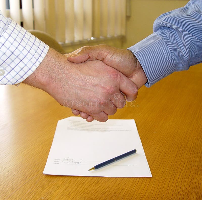 Business Signed Contract Signature Document Stock Photo - Image of ...