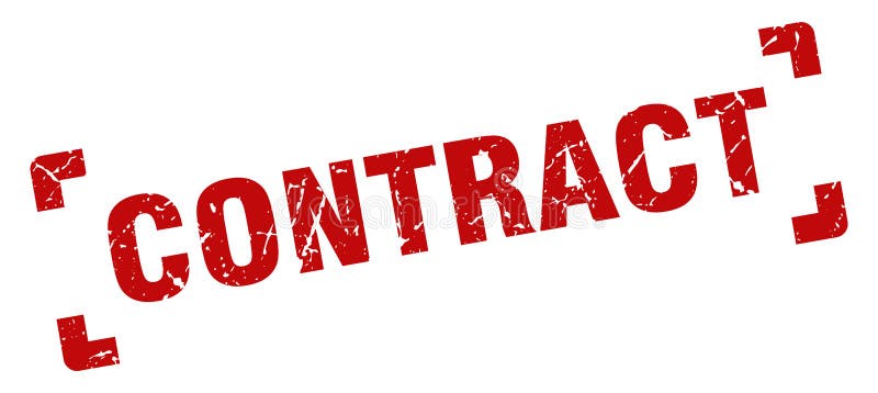 Contract red grunge stamp stock vector. Illustration of vintage - 89805681