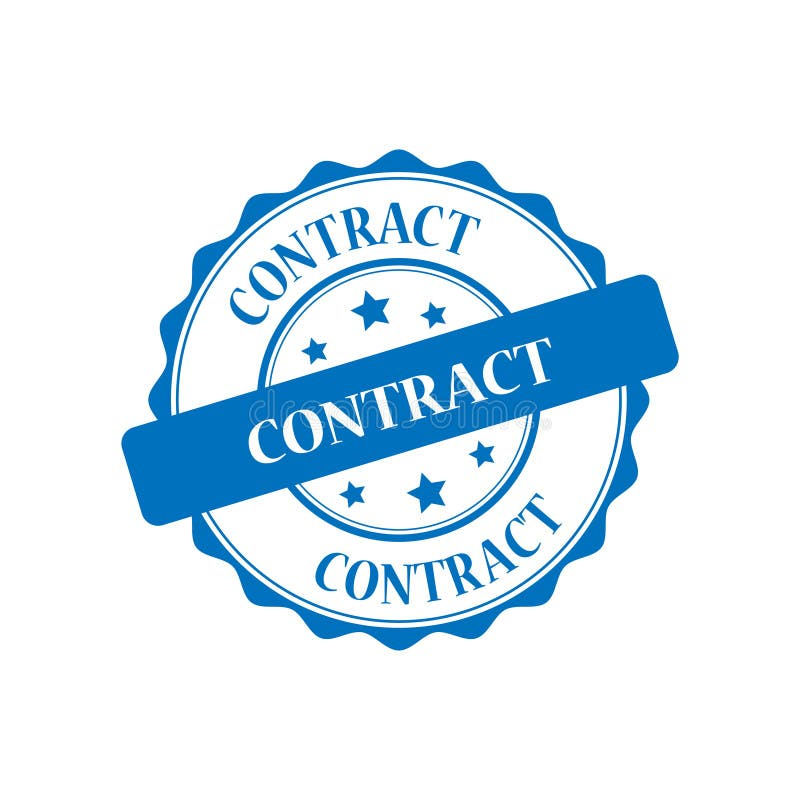 Contract Stamp Illustration Stock Vector - Illustration of isolated ...