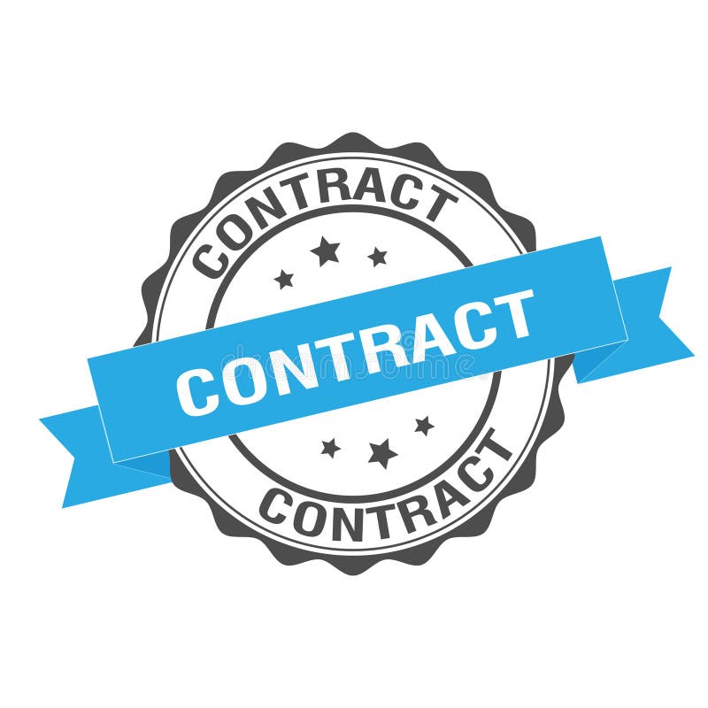 Contract Stamp Illustration Stock Vector - Illustration of text ...