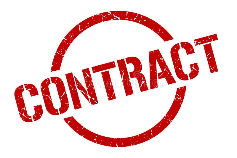 Contract stamp stock vector. Illustration of isolated - 136866506